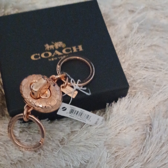 Coach | Accessories | Coach Rose Gold Keychain Accessory | Poshmark